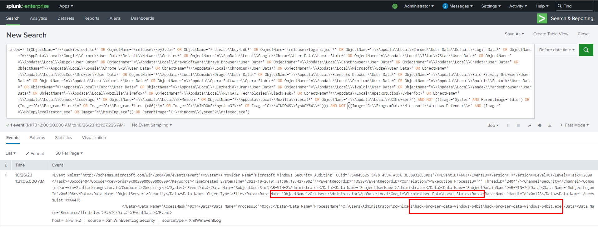 Threat Hunting: Detecting Browser Credential Stealing [T1555.003]